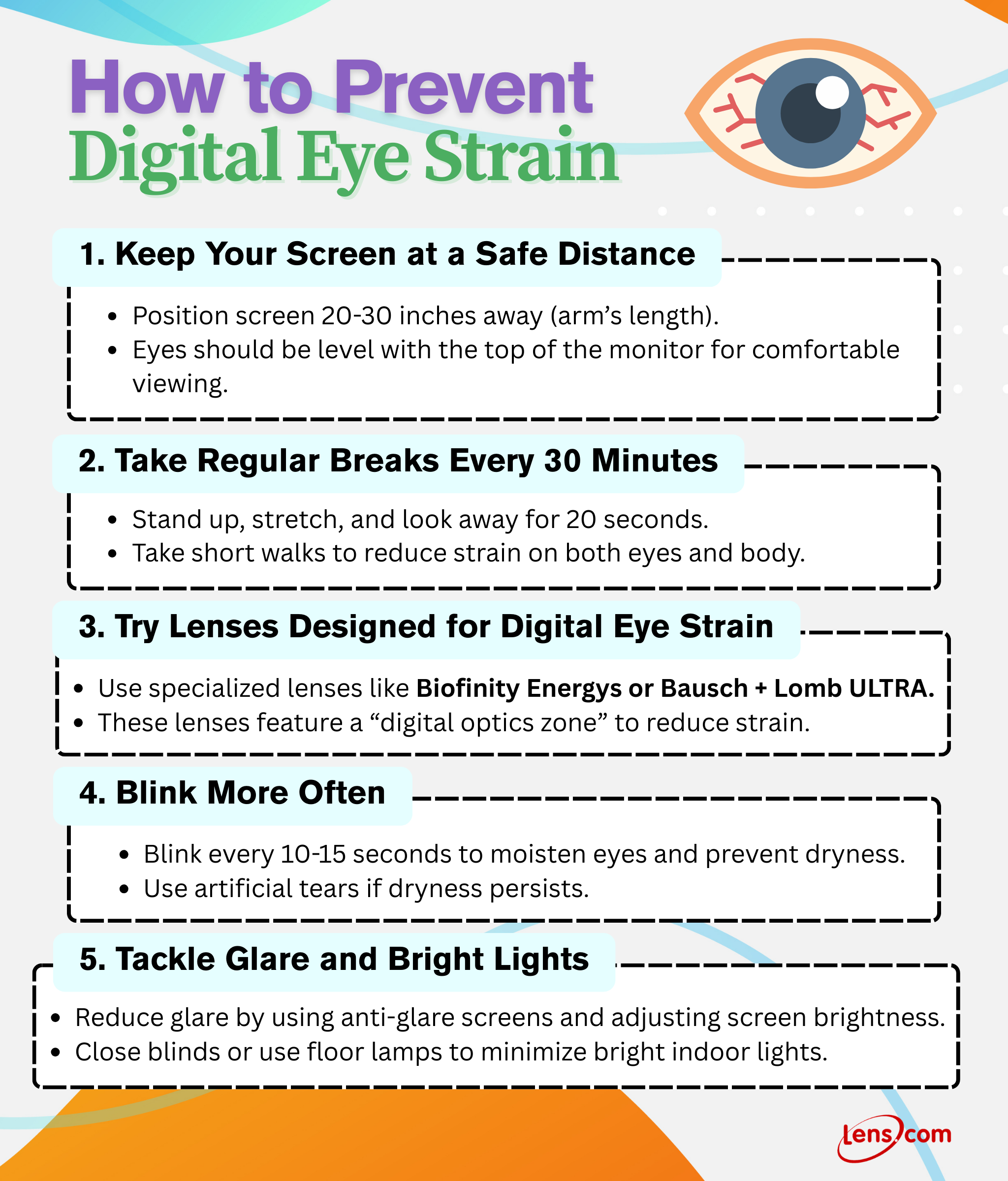 How to Prevent Digital Eye Strain | eyeSTYLE blog Lens.com